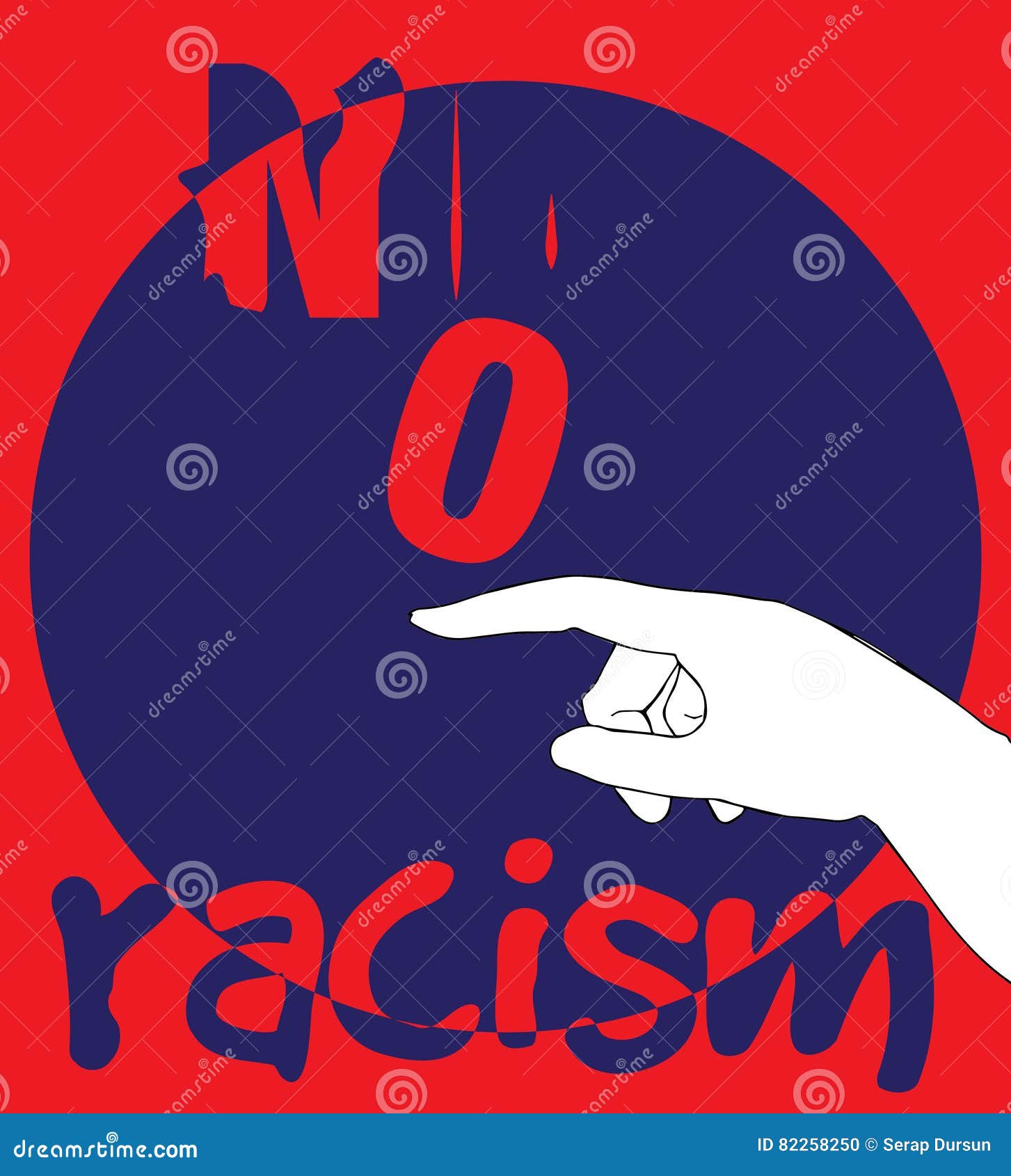 No Racism Concept Design stock vector. Illustration of modern - 82258250