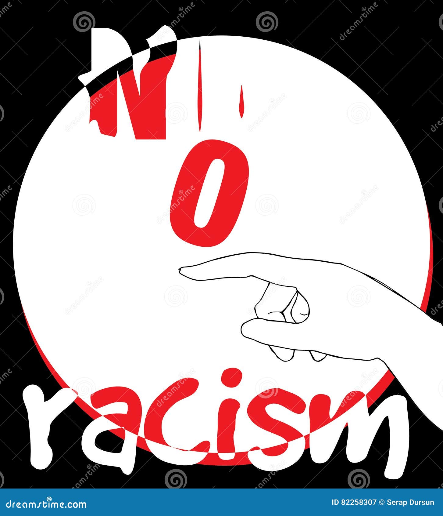 No Racism Concept Design stock vector. Illustration of modern - 82258307
