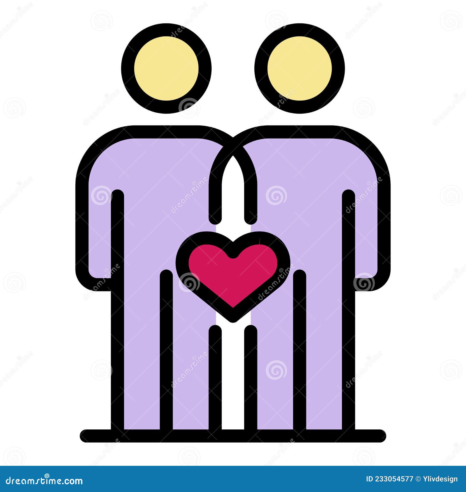 Racism Color Line Icon. Harassment, And Violence. Human Rights. Sign ...