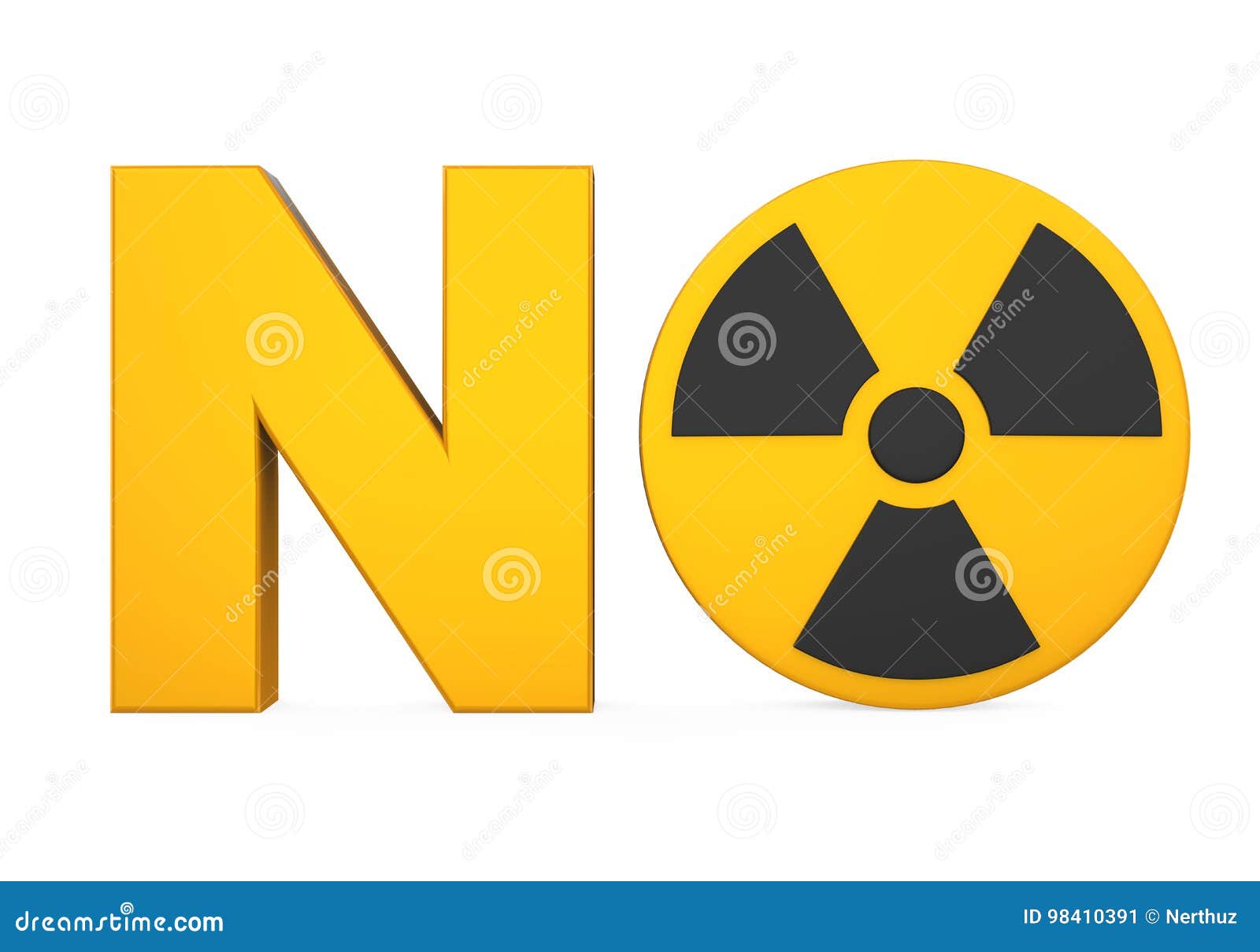 `NO` Radiation Sign Isolated Stock Illustration - Illustration of ...