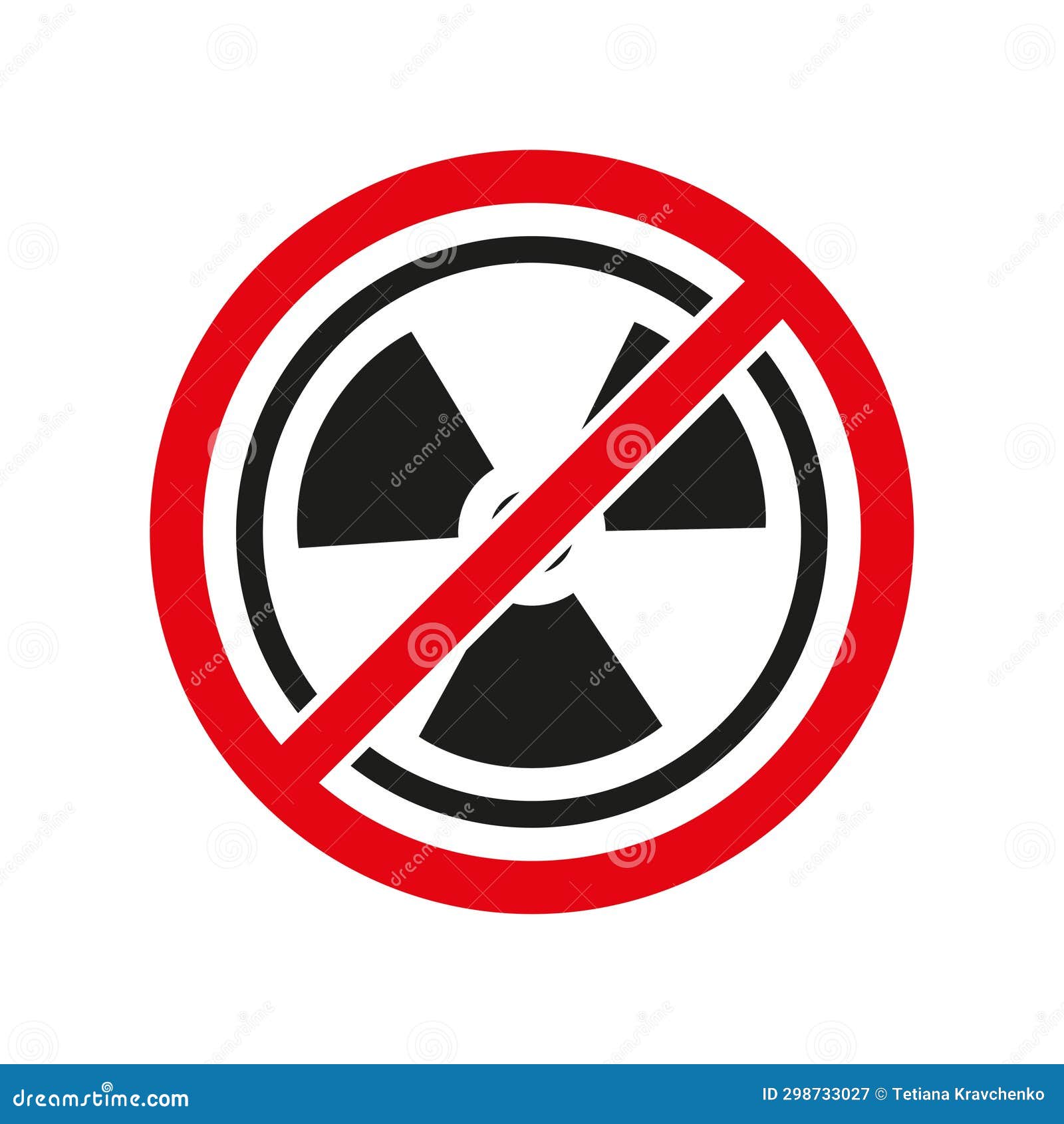 No Radioactive Substances Icon. Vector Illustration. PS 10 Stock Vector ...