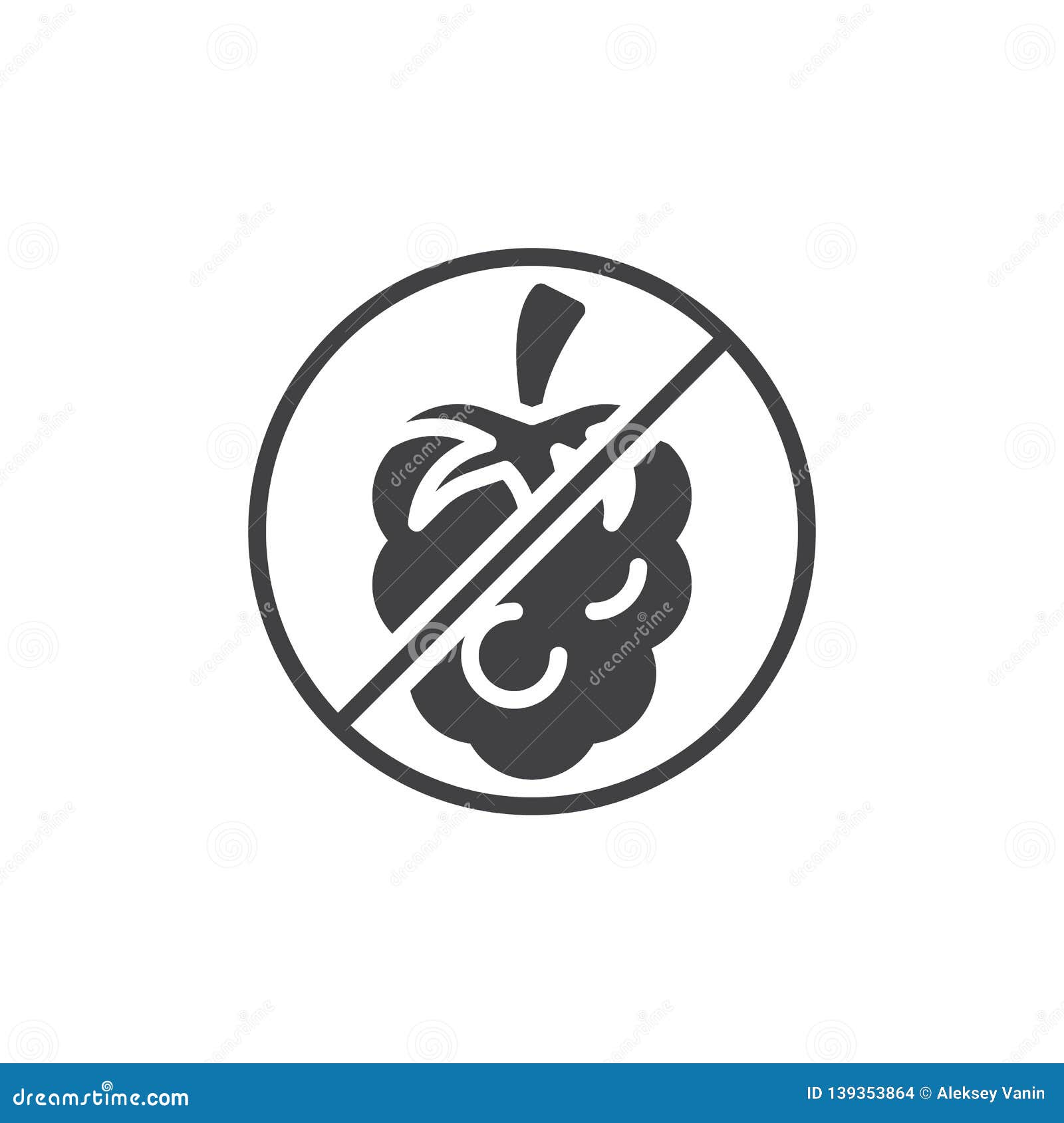 No Raspberry, Prohibition Sign Vector Icon Stock Vector - Illustration ...