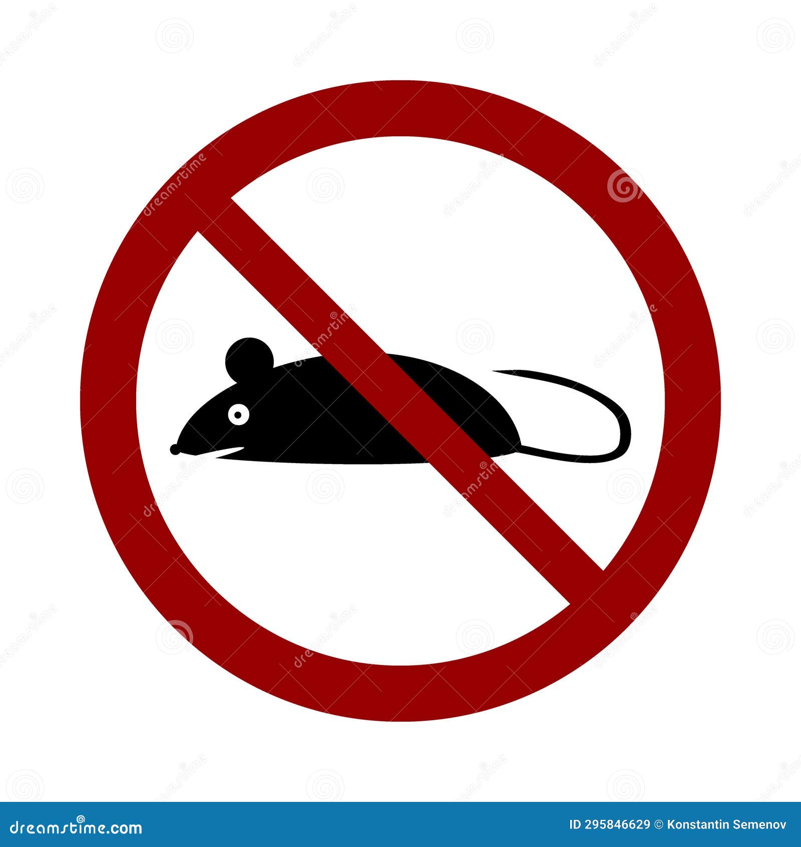 No rat sign stock illustration. Illustration of icon - 295846629