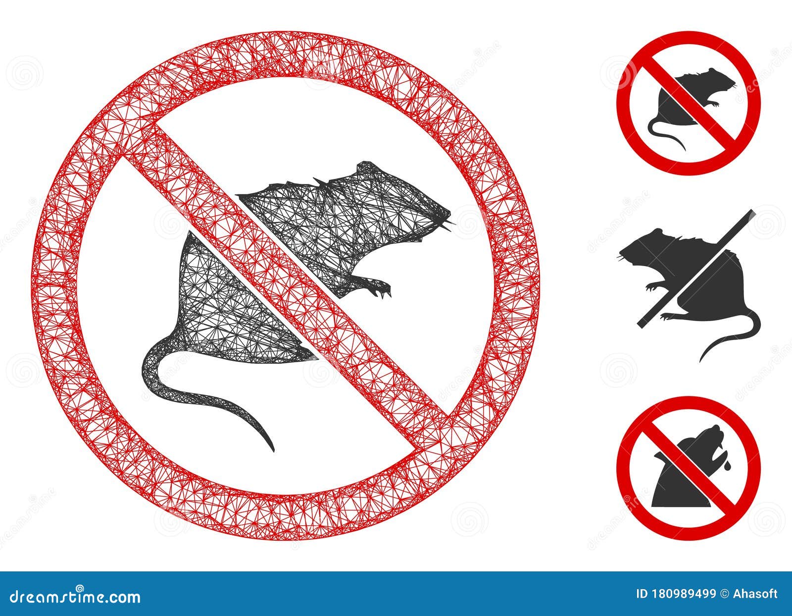 No Rats Polygonal Web Vector Mesh Illustration Stock Vector ...