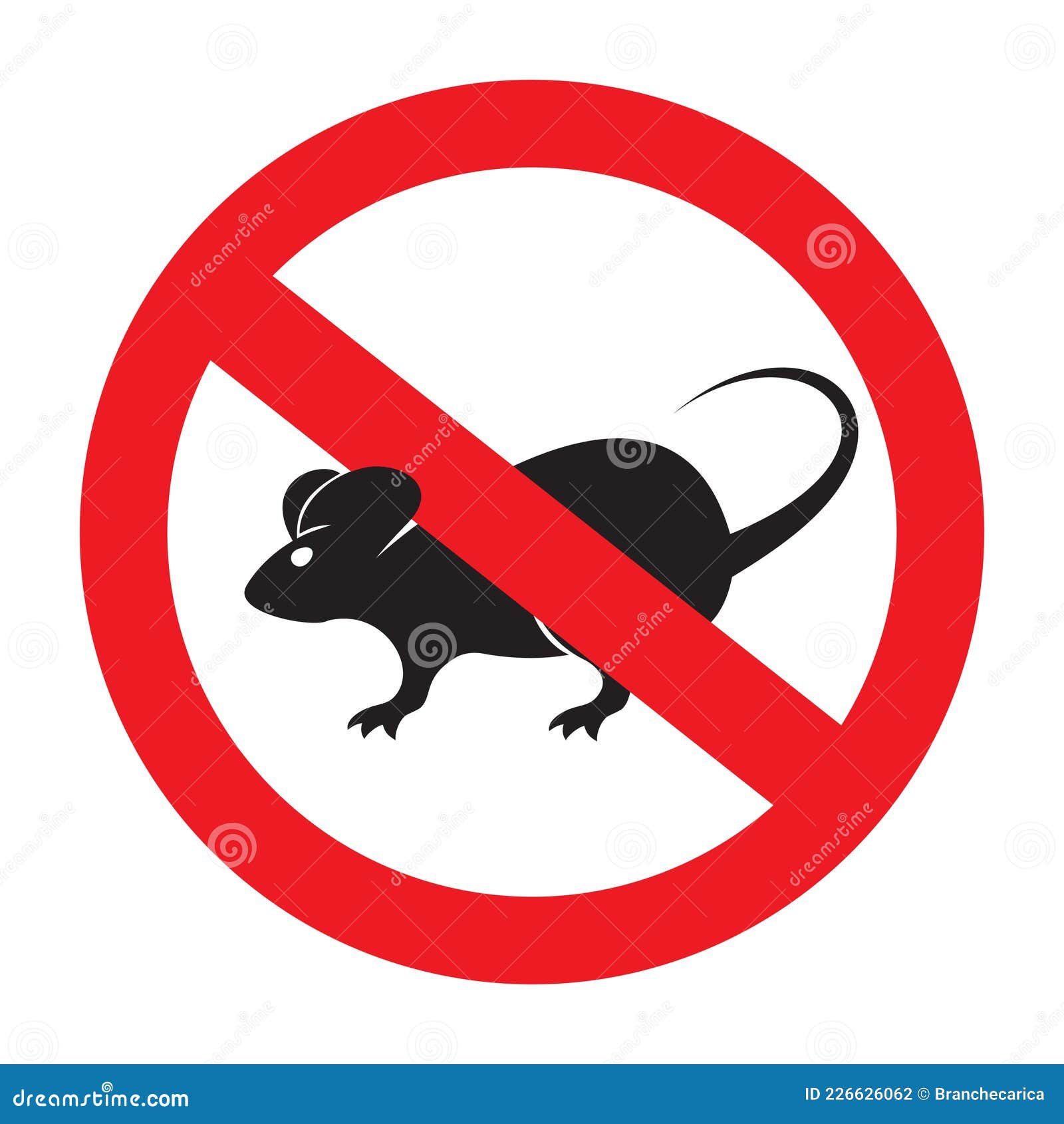 No rats sign stock vector. Illustration of prevent, stop - 226626062