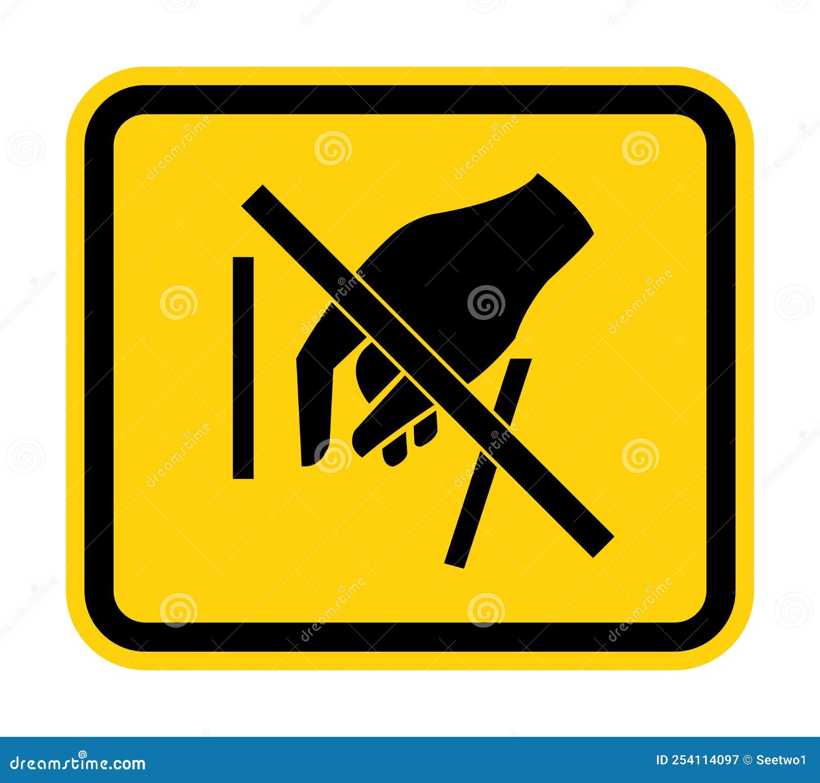 No Reaching in, Do Not Touch Stock Vector - Illustration of protection ...