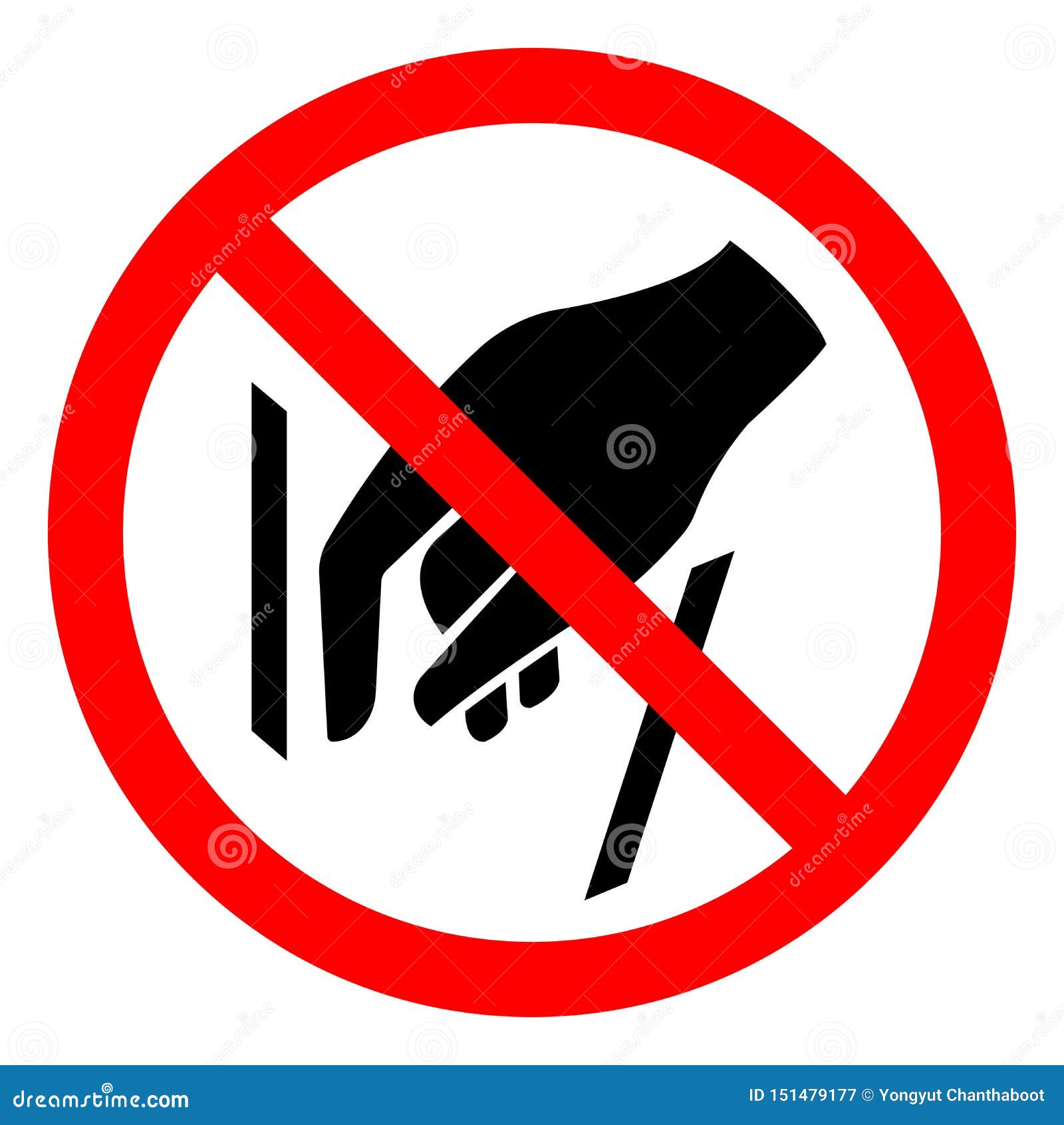No Reaching in Symbol Sign, Vector Illustration, Isolate on White ...