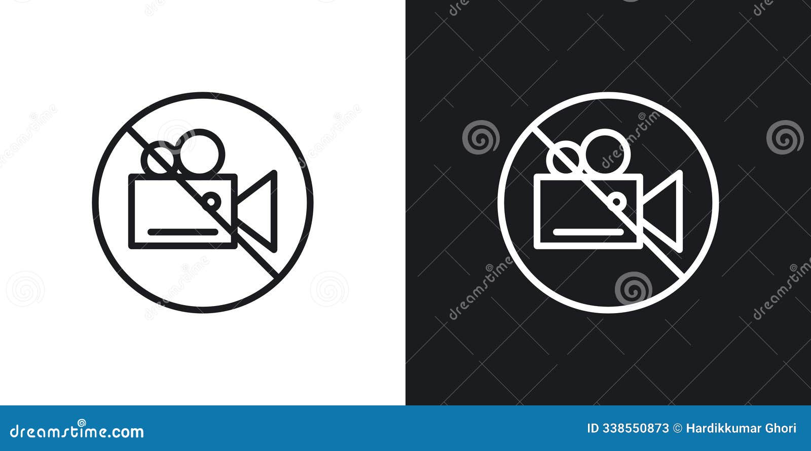 No recording icon stock vector. Illustration of frame - 338550873