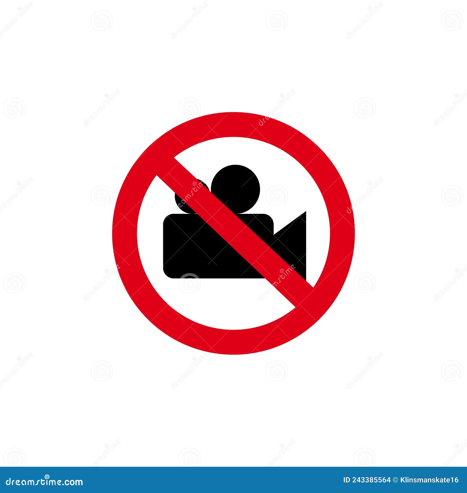 No Recording Sign Design Vector Isolated Stock Vector - Illustration of ...