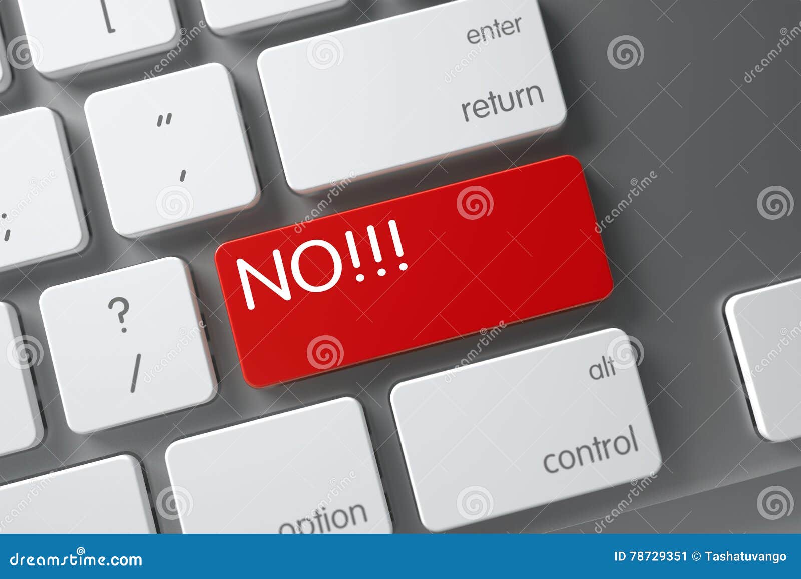 No - Red Button. 3D. stock image. Image of time, online - 78729351