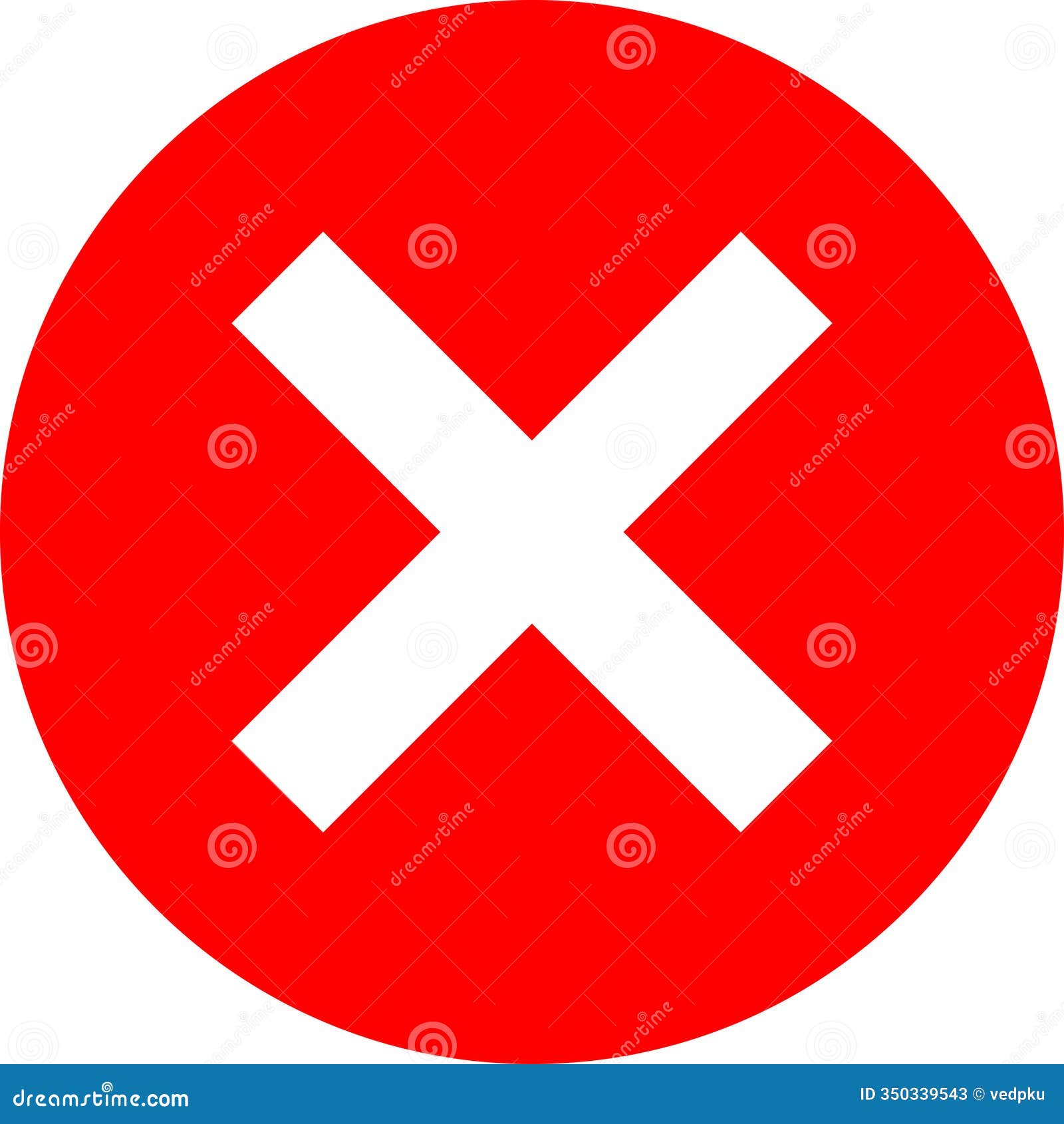No Red Sign, Cross Mark Icon, Cross Mark, NO Button, Not Approved Icon ...