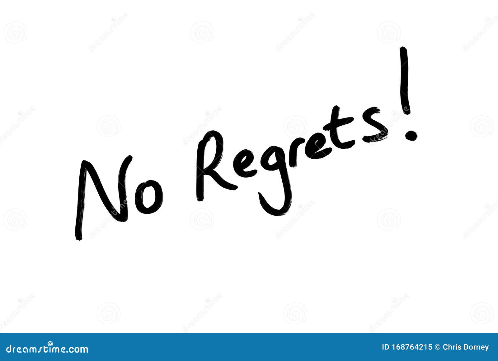 No Regrets stock illustration. Illustration of handwriting - 168764215