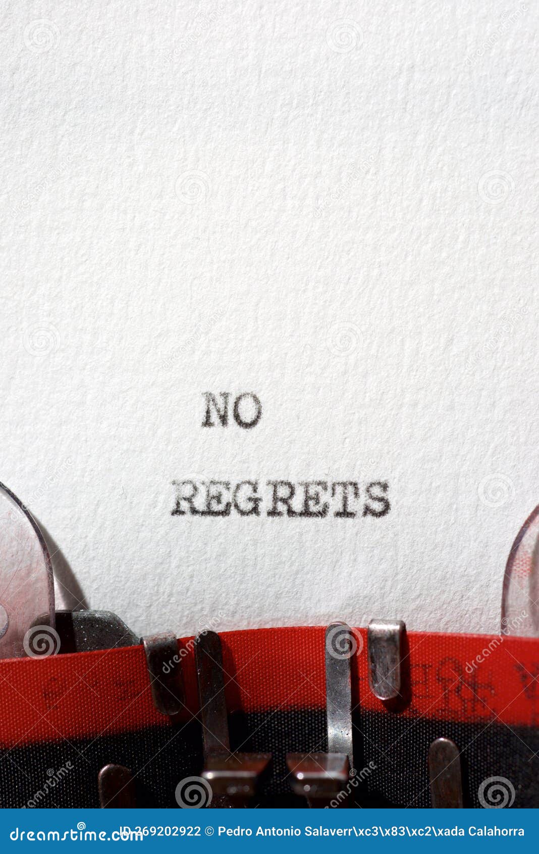 No regrets text stock photo. Image of stop, lament, sorrow - 269202922