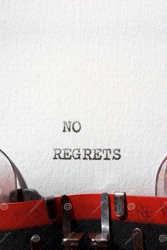 No regrets text stock photo. Image of stop, lament, sorrow - 269202922