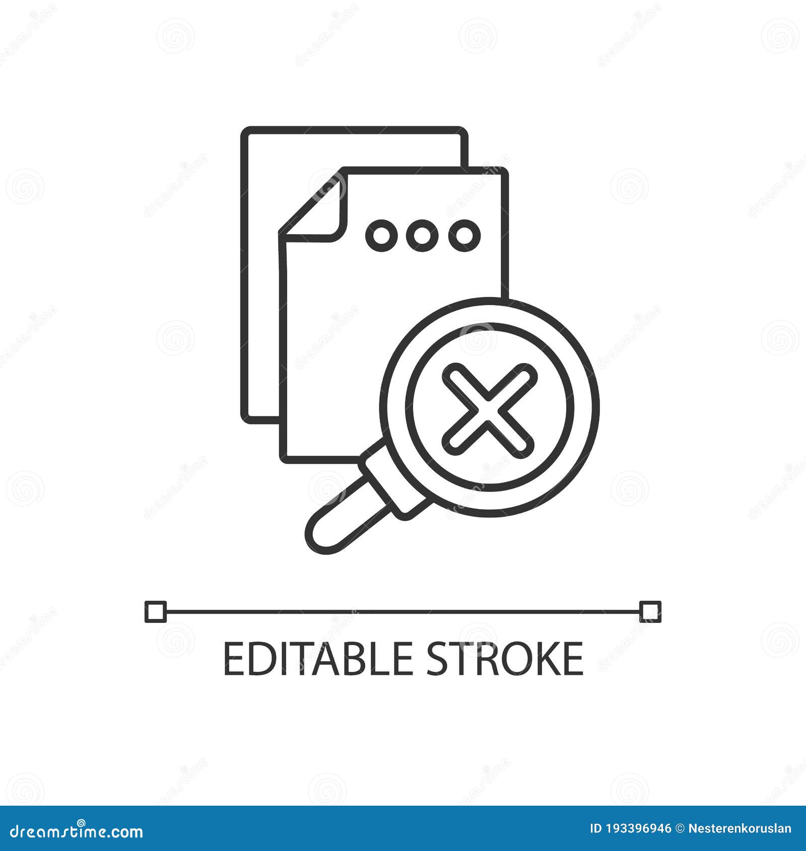 No Results Found Linear Icons Stock Vector - Illustration of connection ...