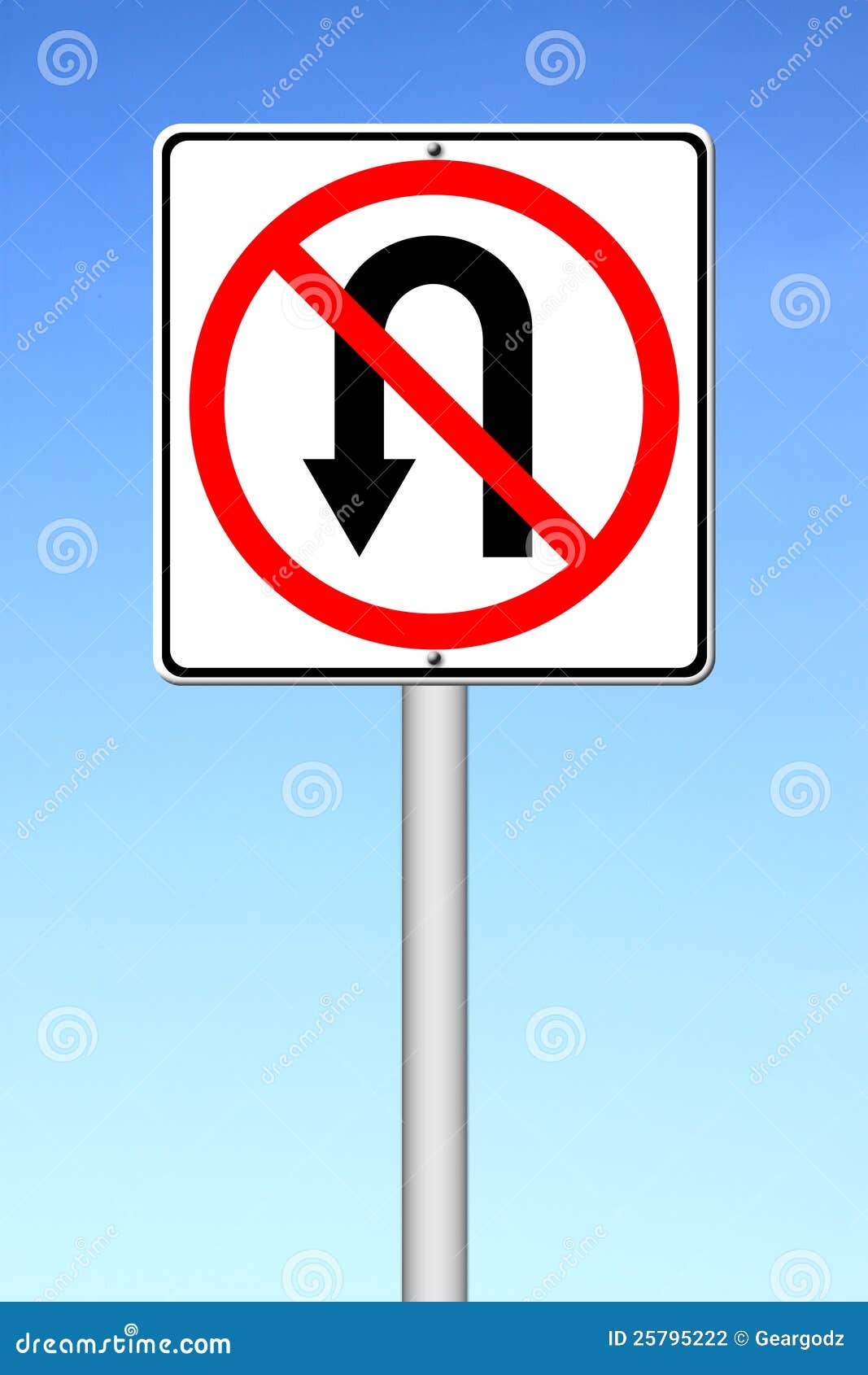 No return back road sign stock illustration. Illustration of running ...