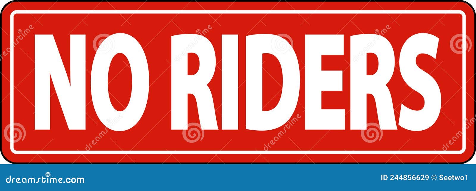 No Riders Label Sign on White Background Stock Vector - Illustration of ...