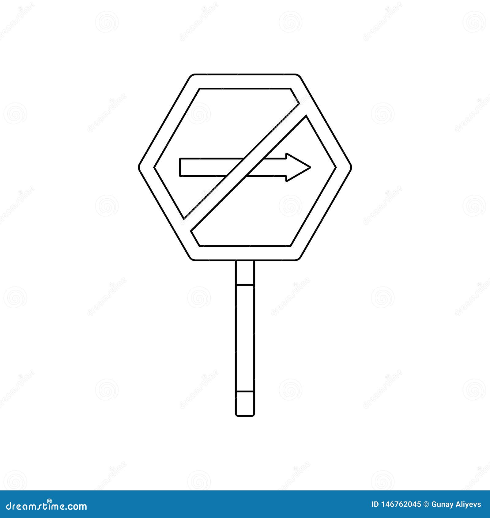 No Right Colored Icon. Element of Road Signs and Junctions for Mobile ...