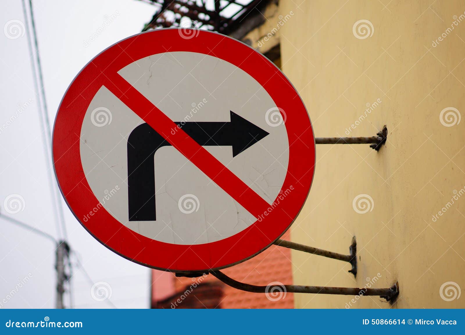 No right turn sign stock photo. Image of arrow, traffic - 50866614