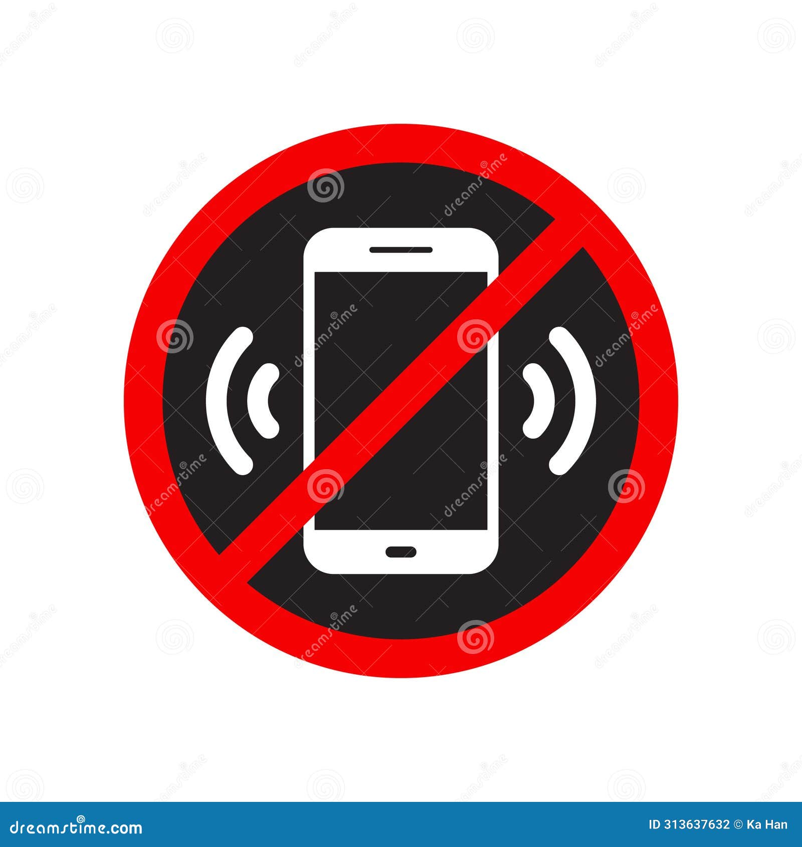 No Ringing Phone Sign Icon Vector. Turn Off Notification Sign Symbol ...