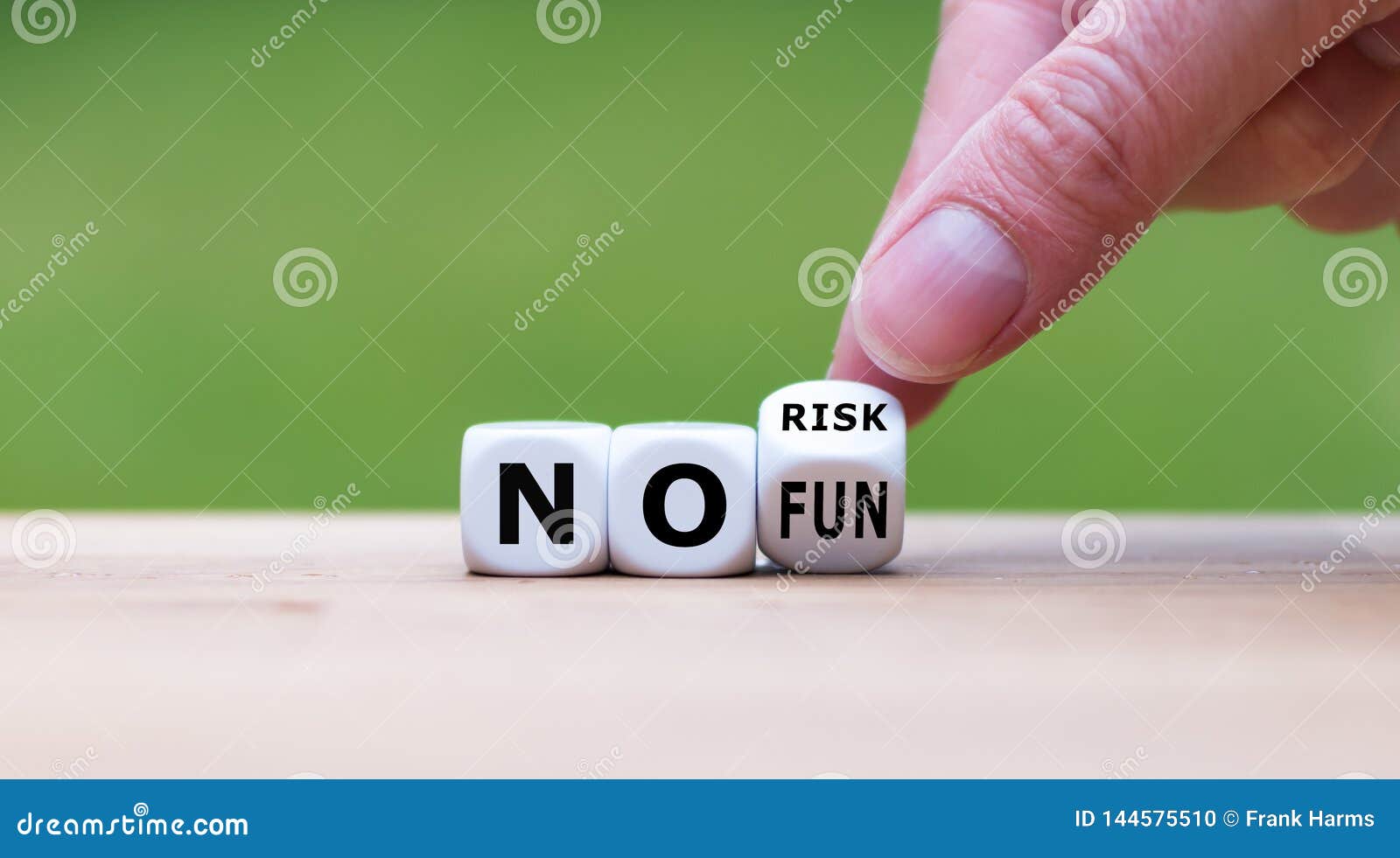 No risk, no fun. stock photo. Image of message, risky - 144575510