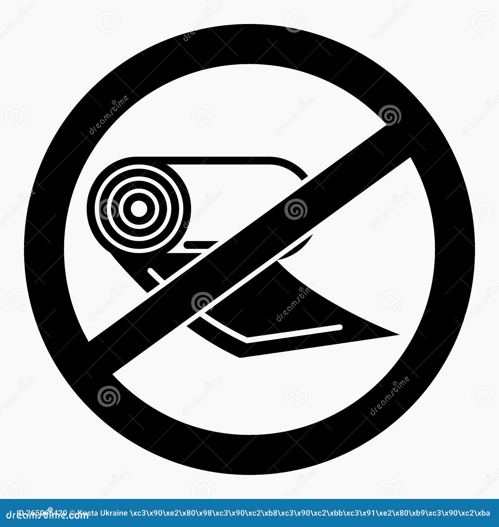 No rolls icon stock illustration. Illustration of allowed - 265066420