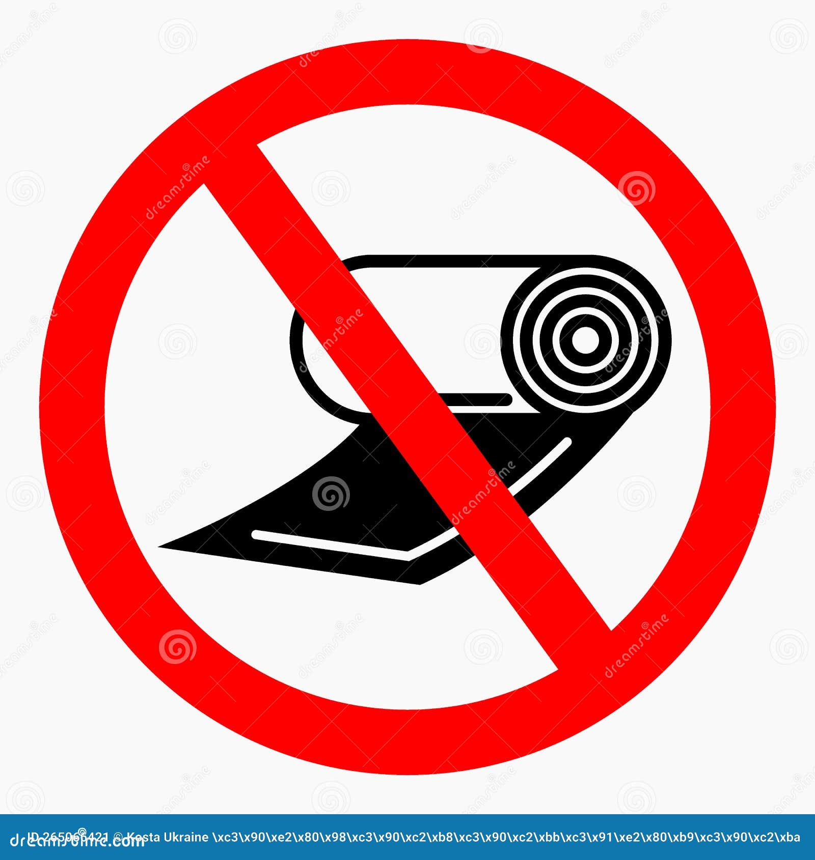 No rolls icon stock illustration. Illustration of allowed - 265066421