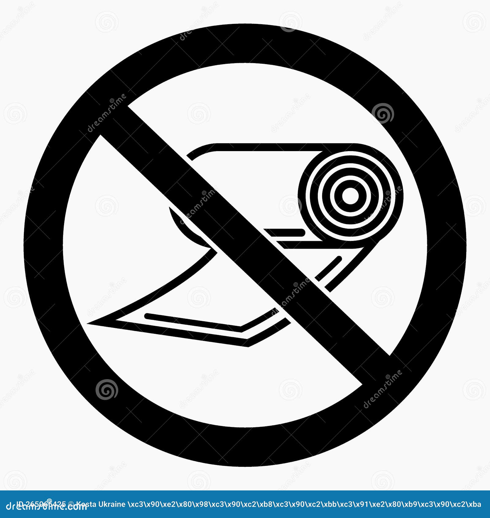 No rolls icon stock illustration. Illustration of isolated - 265066425