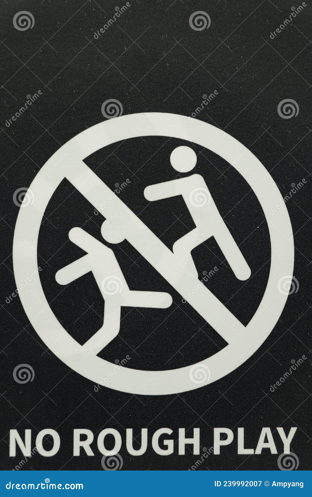 No Rough Play Signboard at the Swimming Pool Stock Image - Image of ...