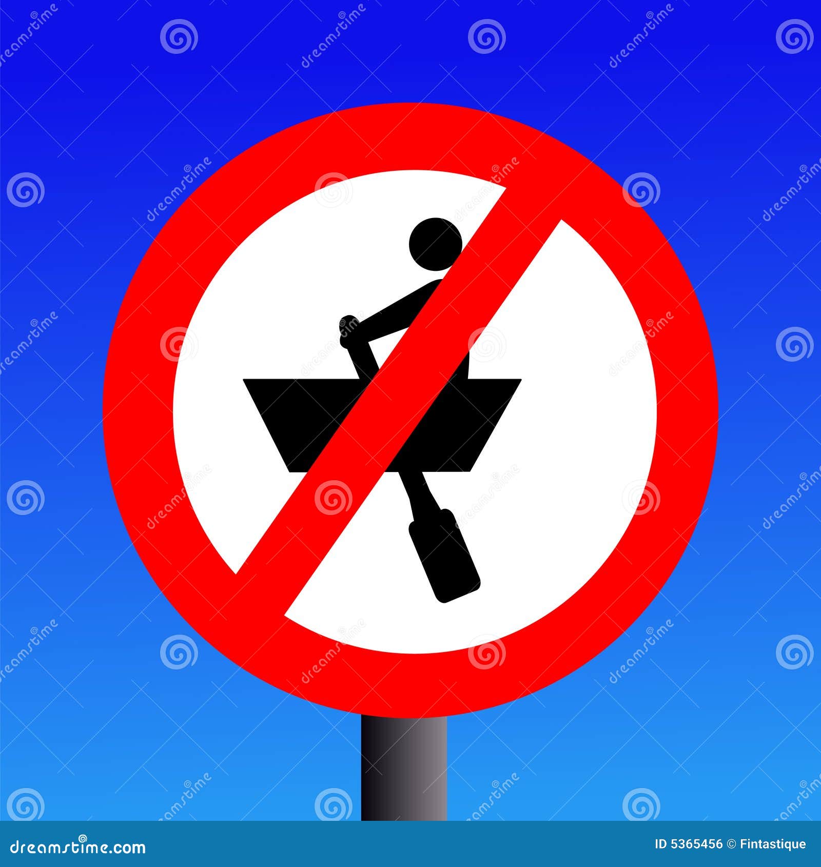 No rowing boats sign stock vector. Illustration of rowing - 5365456