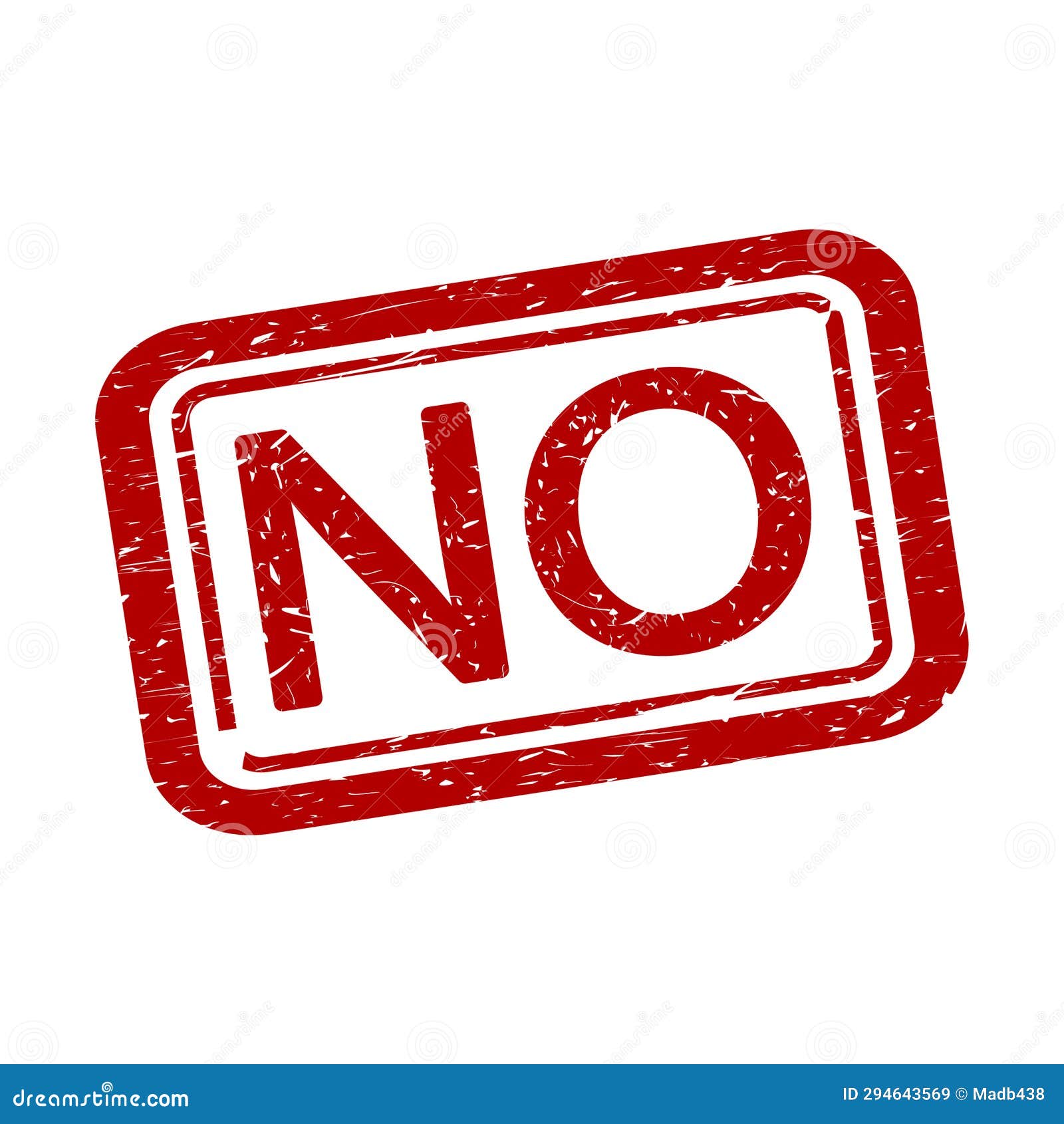 No Rubber Stamp. Red Stamp with Grunge Texture Stock Illustration ...