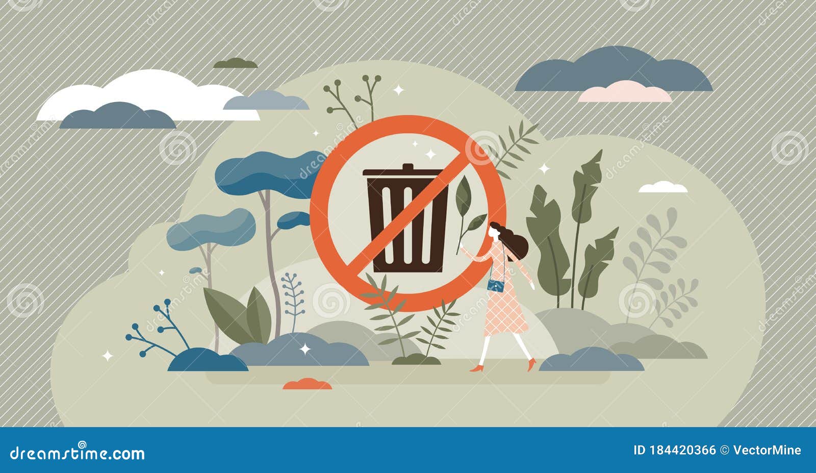 Illustration Of Trash Elements Forming A Waste Question Mark ...