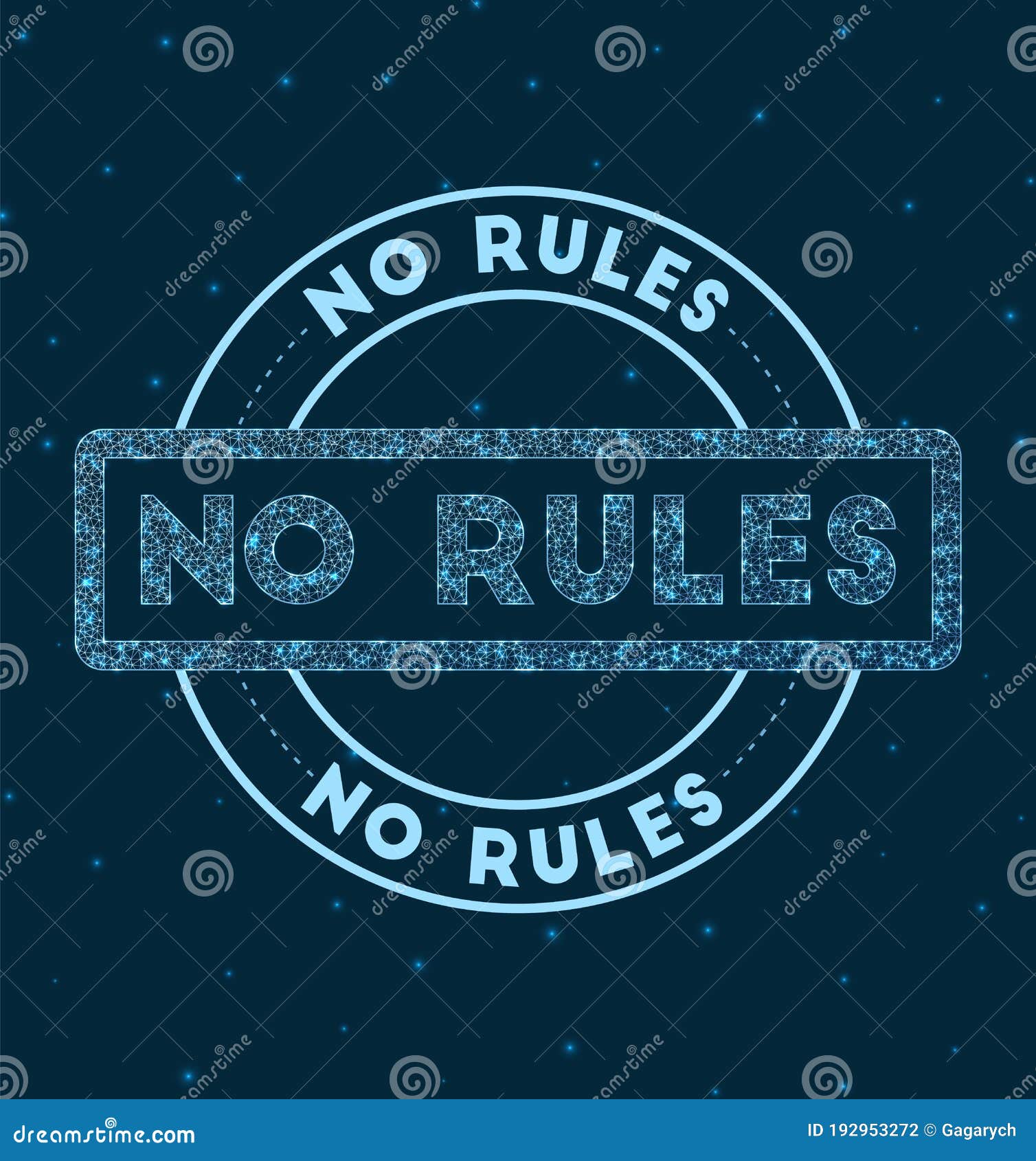 No rules. stock vector. Illustration of computing, badge - 192953272
