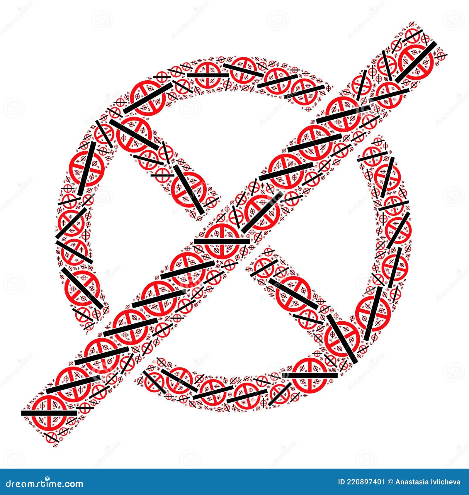 No Rules Recursive Collage of No Rules Items Stock Vector ...