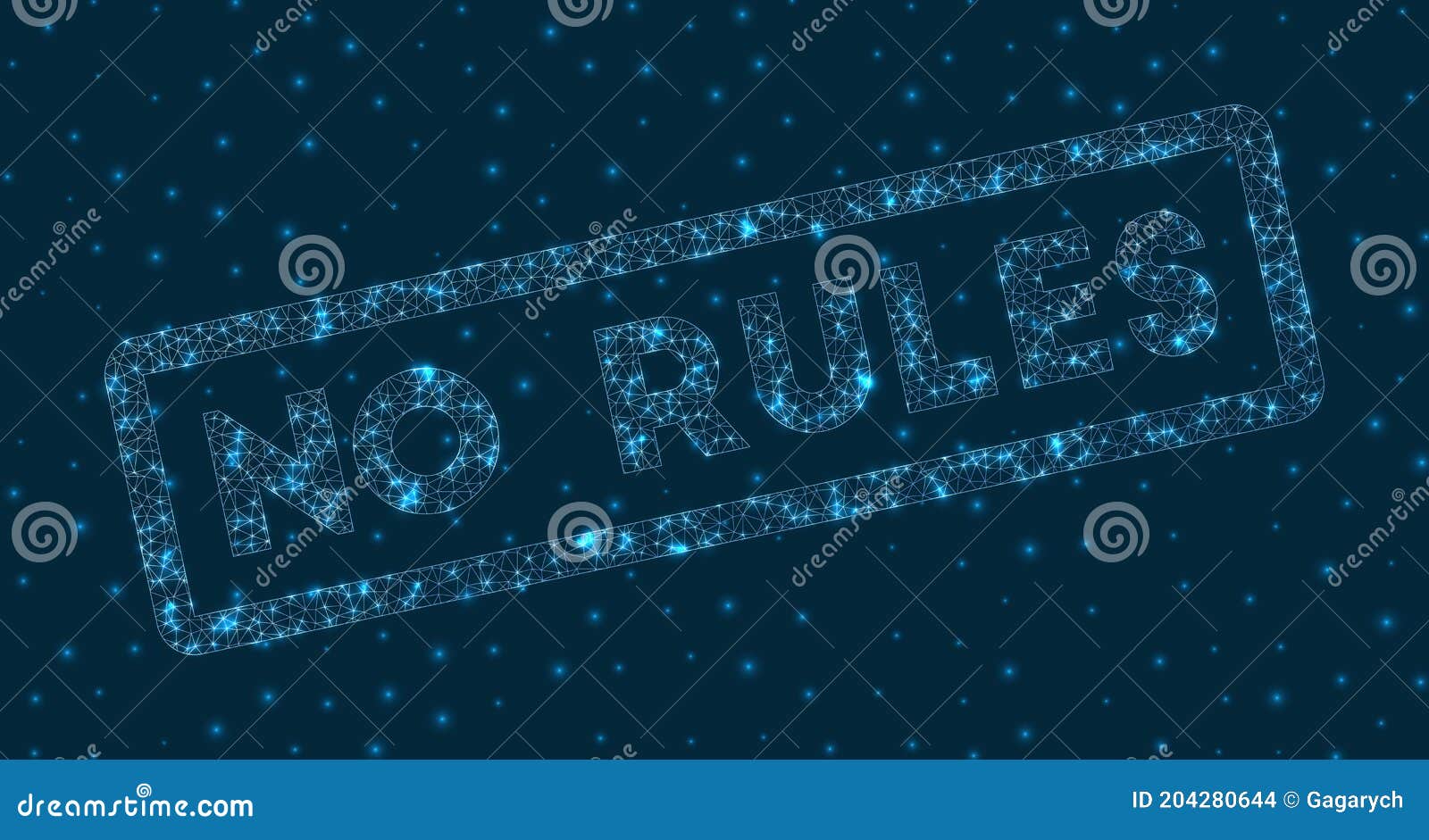 No Rules Word in Digital Style. Stock Vector - Illustration of ...