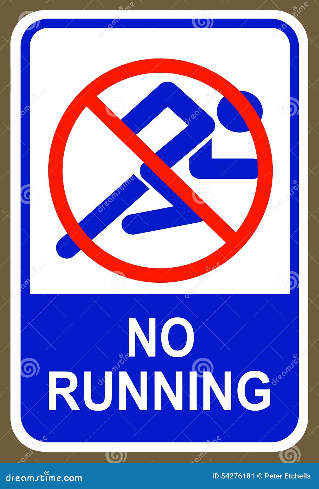 No Running Sign Vector