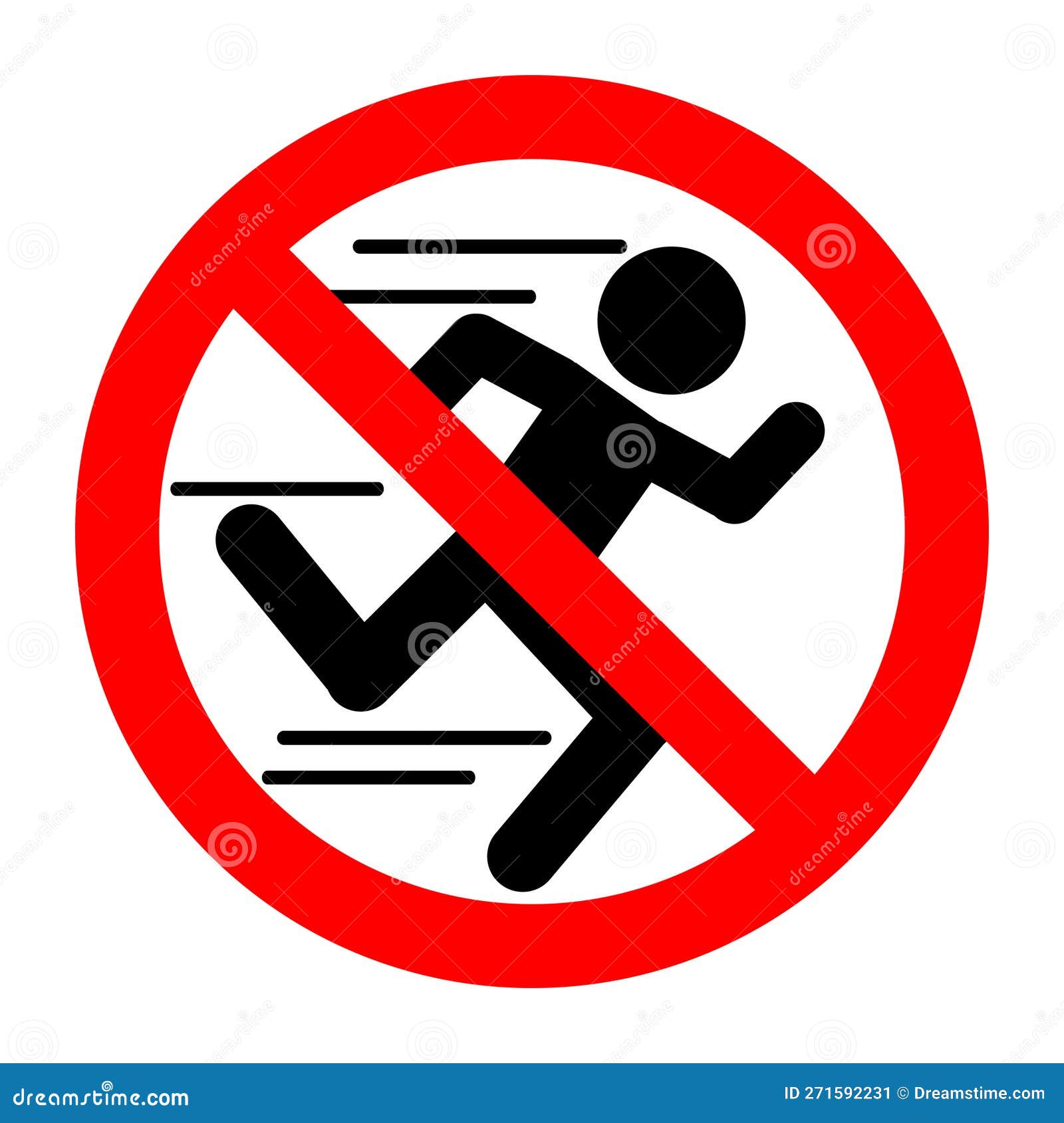 No running sign, symbol stock illustration. Illustration of alert ...