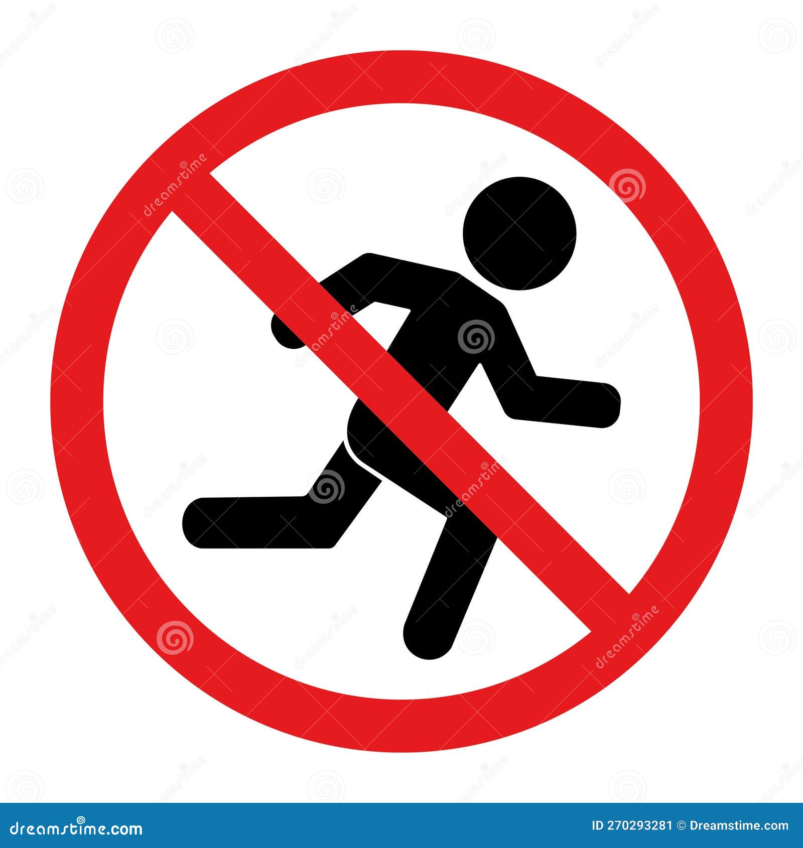No Running Symbol Vector Illustration. Stock Illustration ...