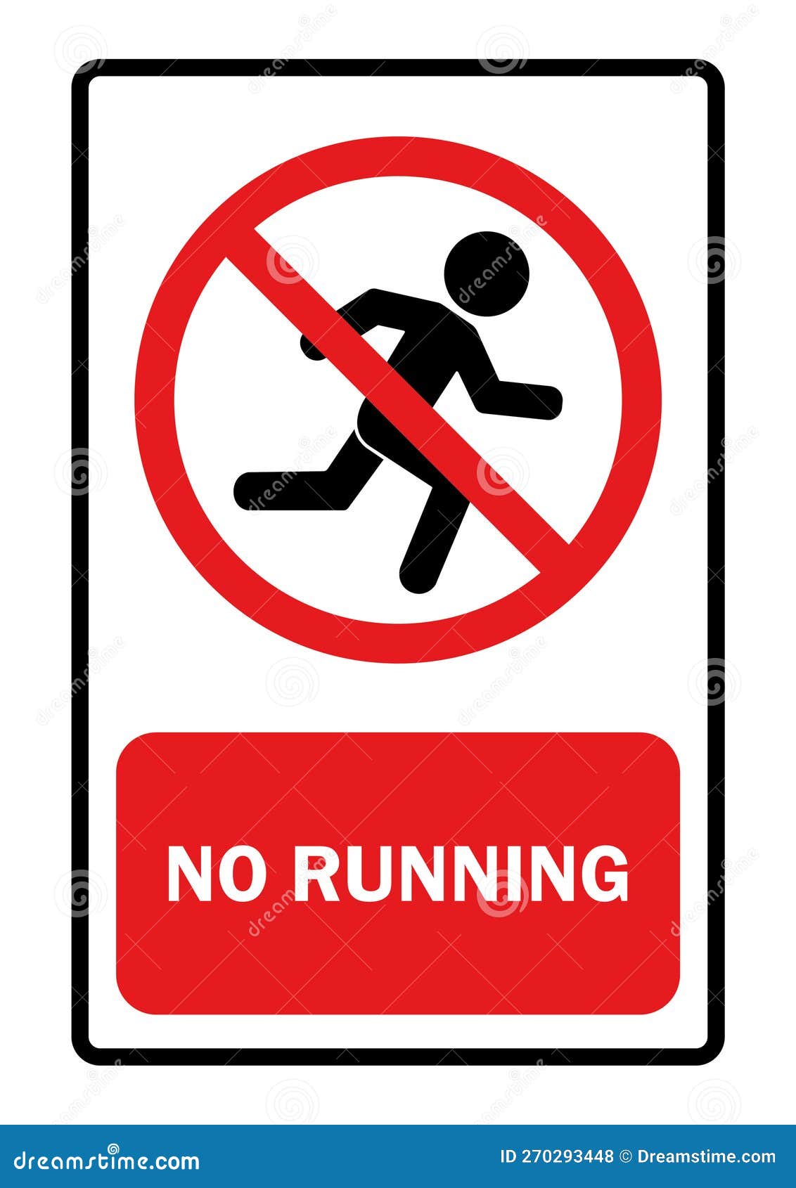 No Running Symbol Vector Illustration. Stock Illustration ...