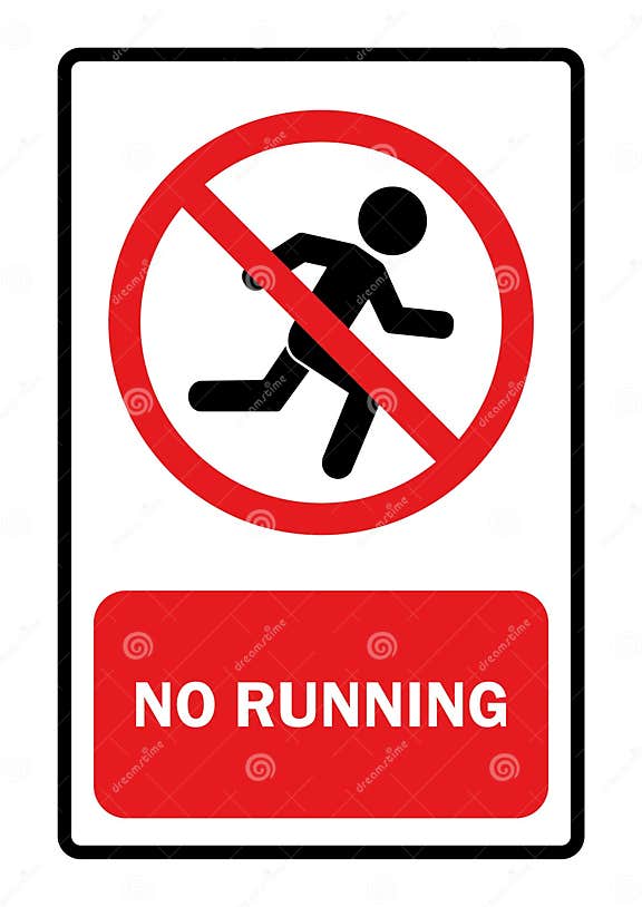 No Running Symbol Vector Illustration. Stock Illustration ...