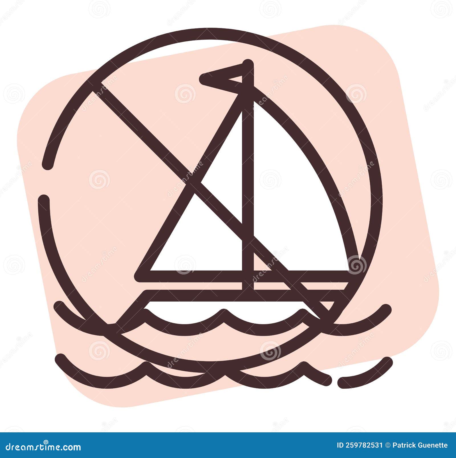 No Sail at the Beach and Pool, Icon Stock Vector - Illustration of sail ...