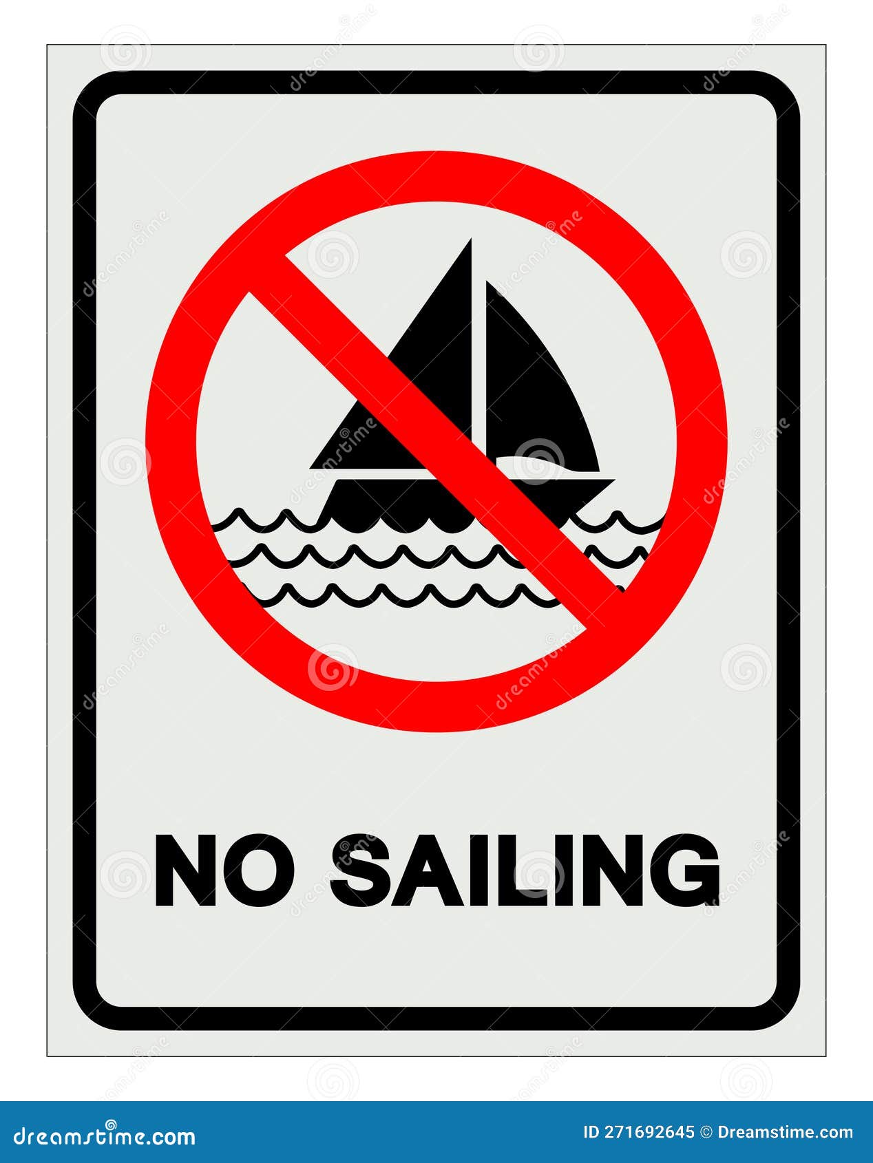 No Sailing Symbol Sign, Vector Illustration, Isolate on White ...