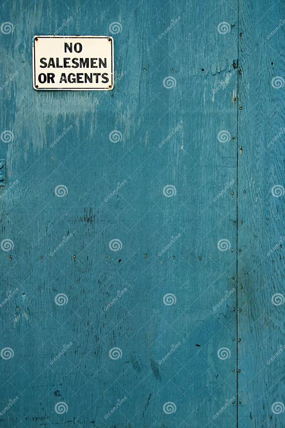 No Salesmen stock image. Image of sales, solicitation, salemen - 612703