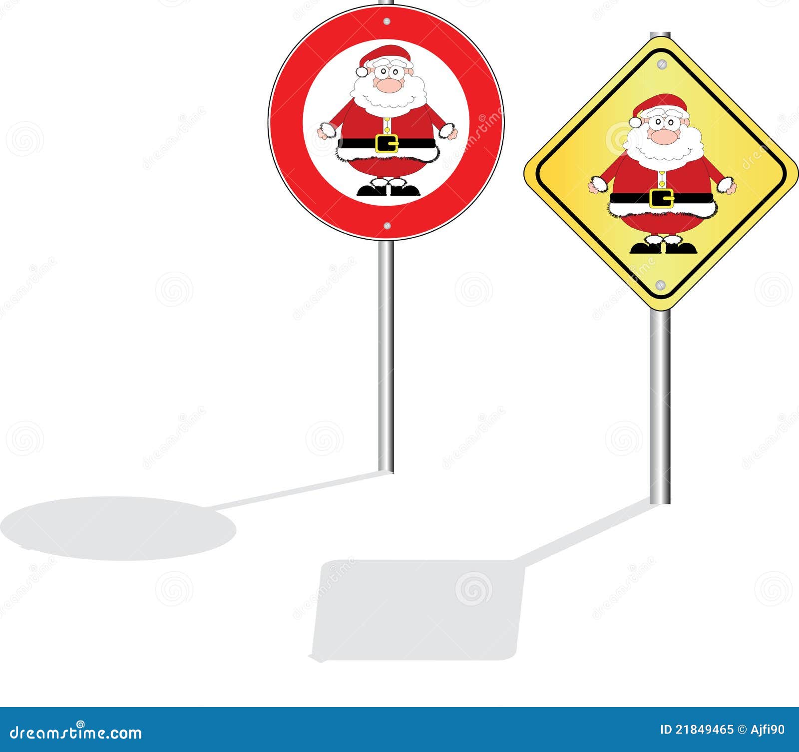No santa stock vector. Illustration of circle, face, roadsign - 21849465