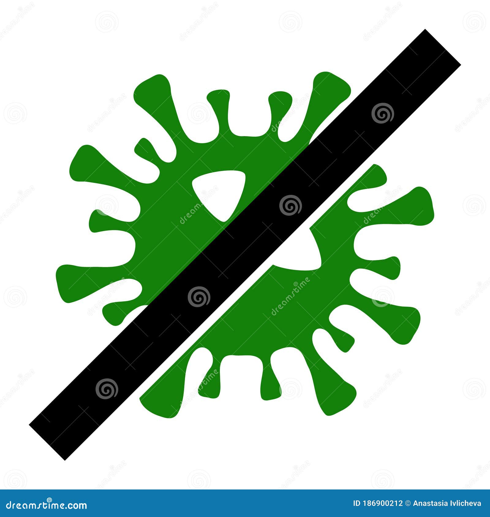 No SARS Virus - Vector Icon Illustration Stock Vector - Illustration of ...