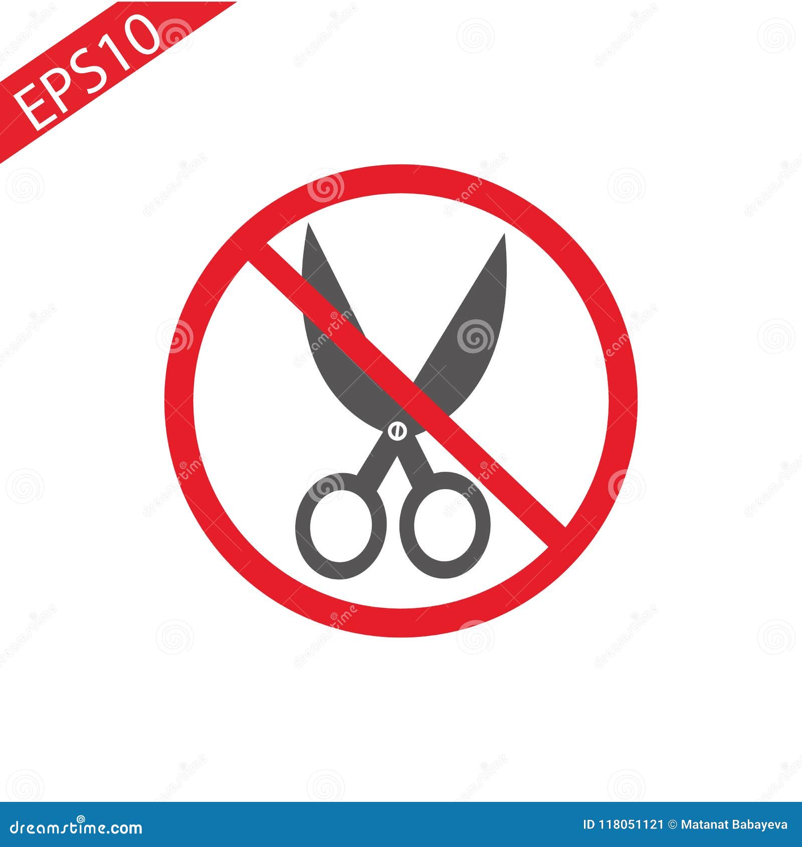No Scissors Icon Isolated. Vector No Scissors Icon. Eps10 Stock ...