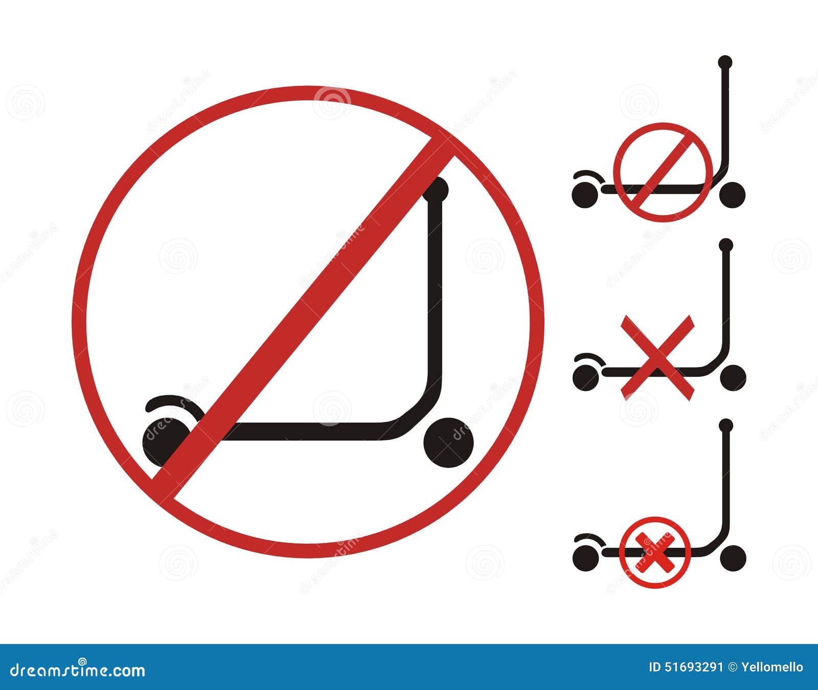 No scooter riding symbol stock vector. Illustration of scooters - 51693291