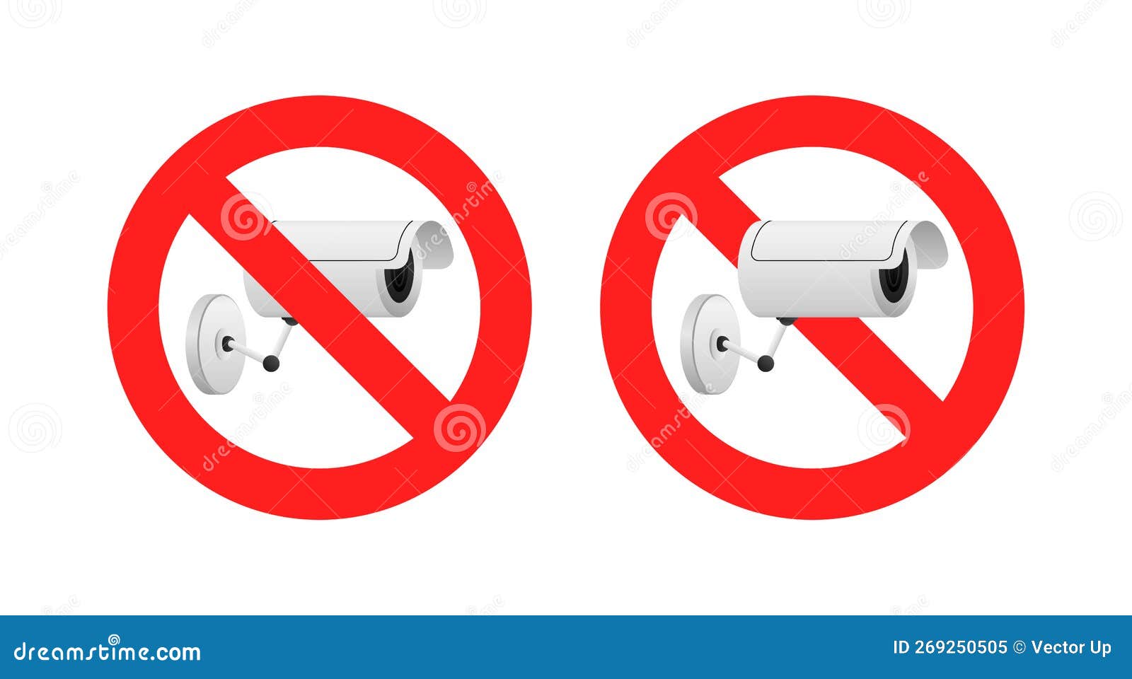 No Security Camera Sign. No Cctv. Surveillance Zone Prohibit. Stock ...
