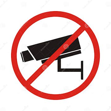 No security camera sign. stock vector. Illustration of prohibition ...