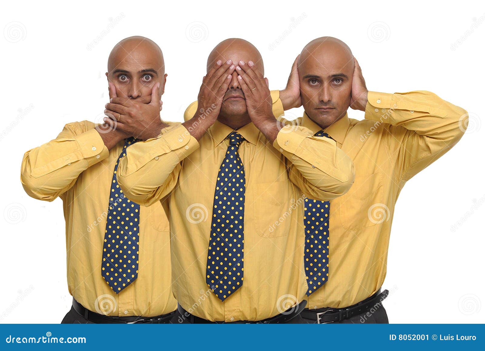 No see, no speak, no hear stock image. Image of closeup - 8052001